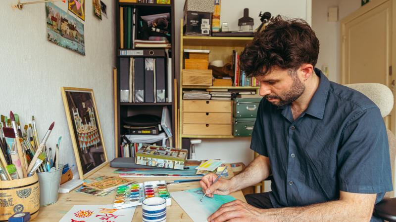 In het atelier van Dieter De Schutter | Iedereen Leest